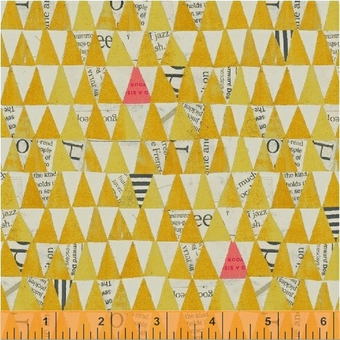 Stacked Triangles in Yellow | Wonder by Carrie Bloomston | per 10cm ...