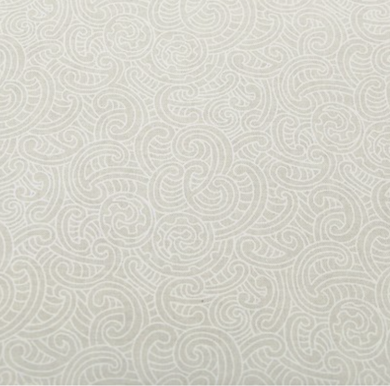 Ponga Koru in Cream | Kiwiana | per 10cm - Sew & Co