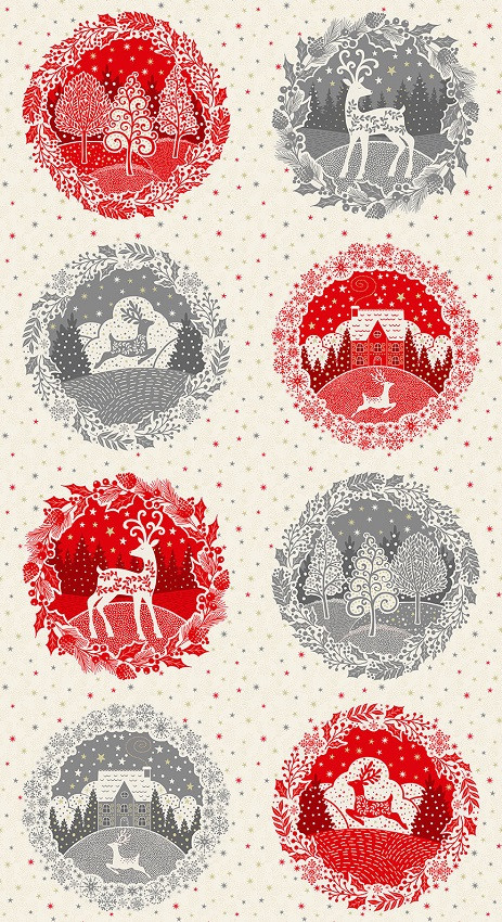 Scandi Christmas Circles on Cream | Scandi Christmas by Makower | per ...