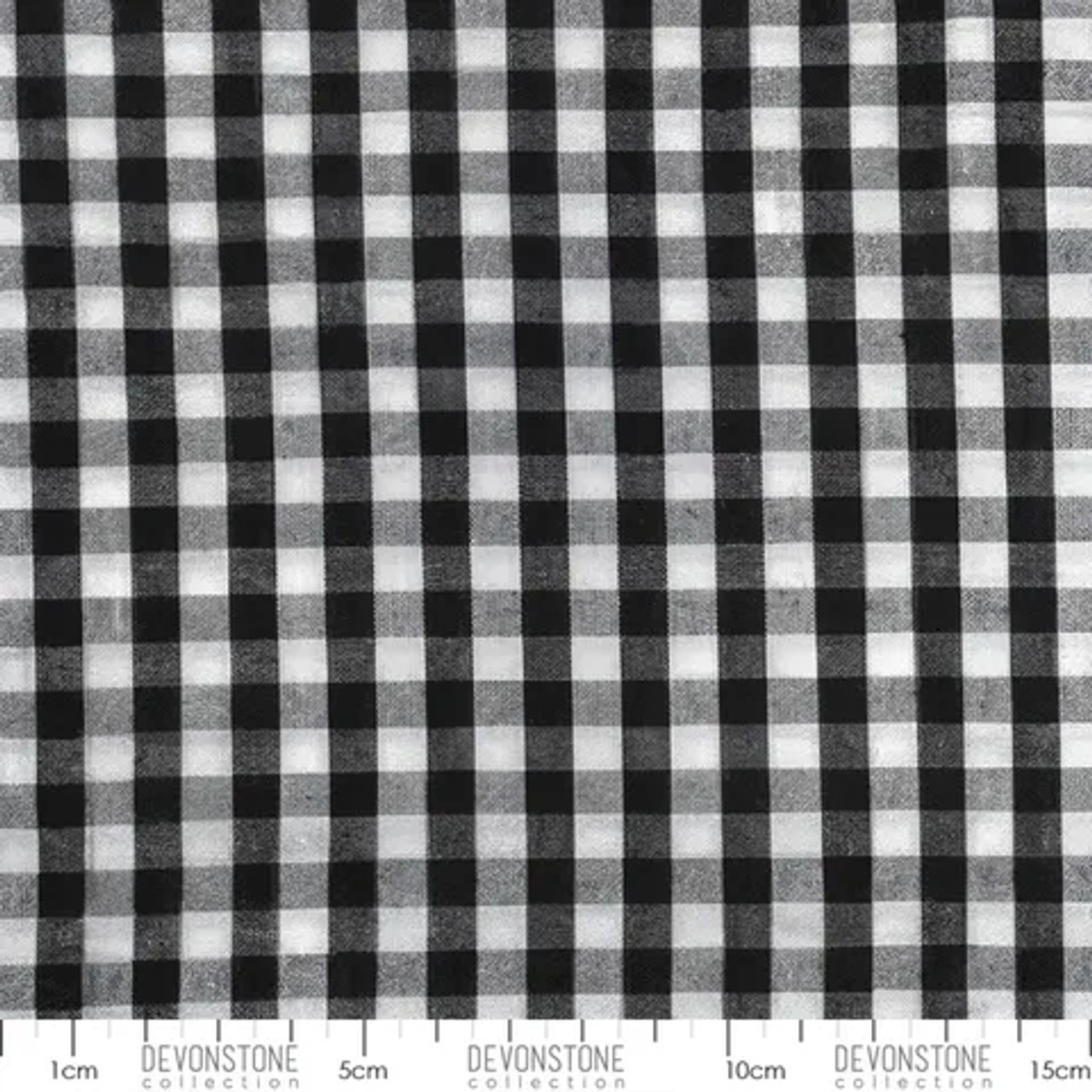 1/4" Gingham in Black | per 10cm - Sew & Co
