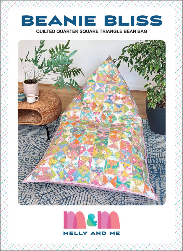 Beanie Bliss| Quilted Quarter Square Triangle Bean Bag - Sew & Co
