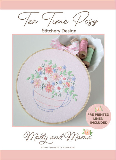 Tea Time Posy Stitchery Design - Sew & Co