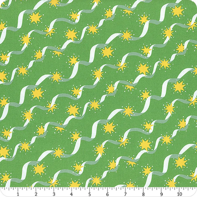 Stars and Ribbons in Green | The Festive Fair Collection by Liberty ...