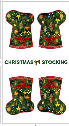 Christmas Stocking Panel - Sew & Co