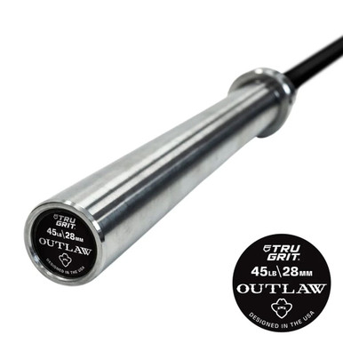 Tru Grit Black Zinc Barbell with Dual Grip Knurl Marks and No Center ...