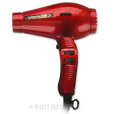 New Turbo Power 330A Twin Turbo 3800 Ceramic Ionic Salon Red Hair Dryer ...