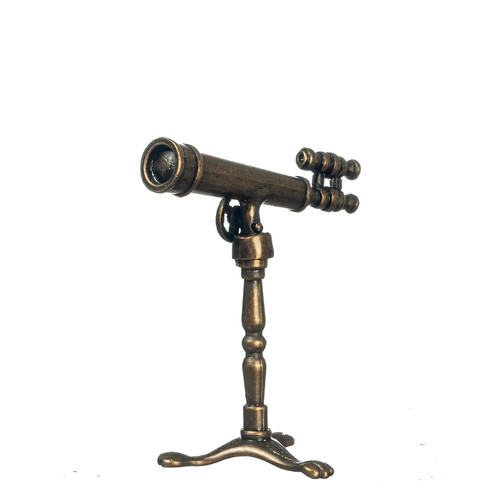 Miniature Antique Telescope on Stand - Grandpa's Doll House