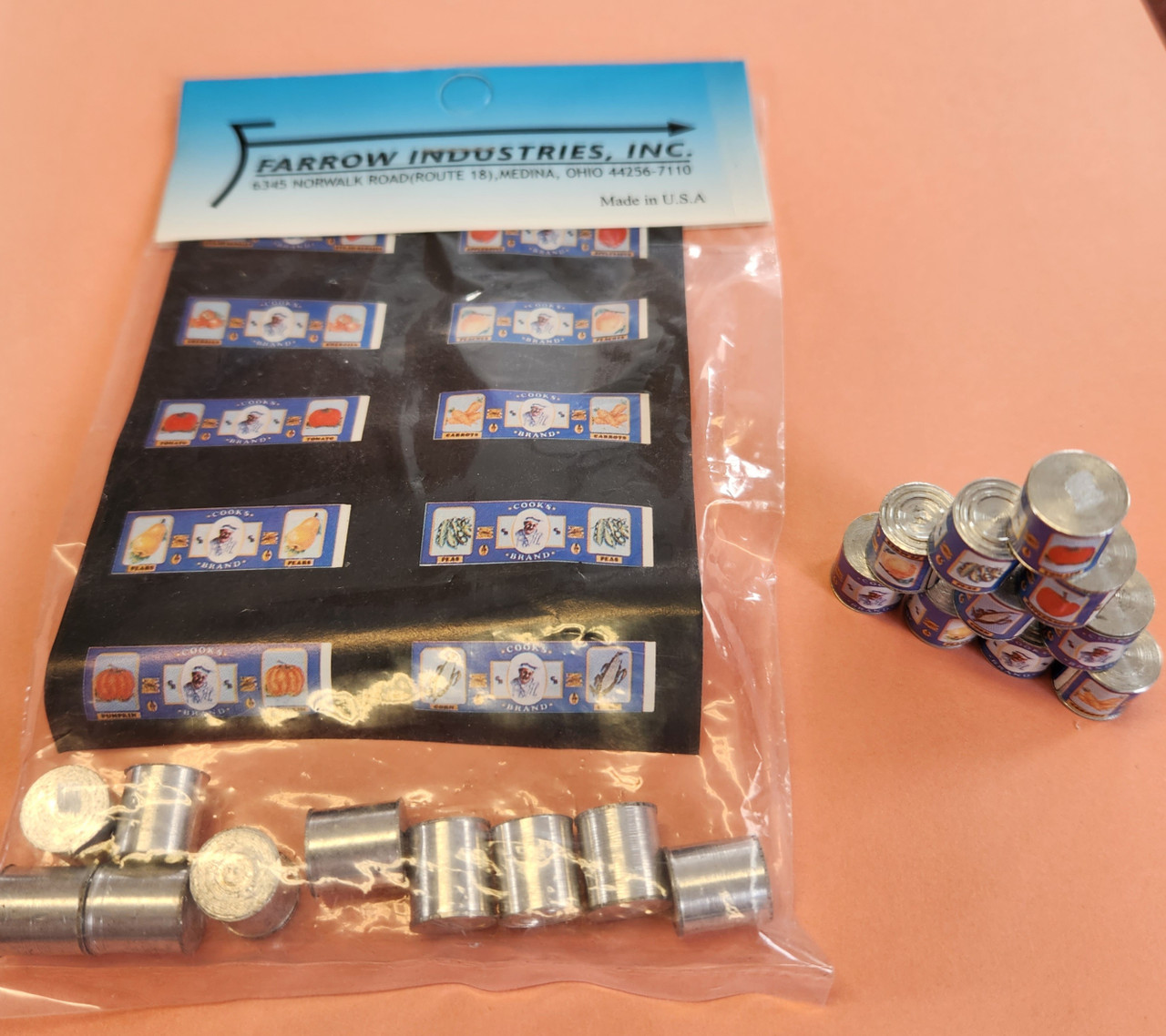 1/12 Scale Kit to Make 10 Cans of Vegetables (Cans & Labels) - 3/8 ...