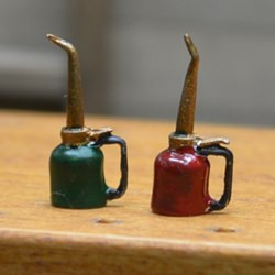1/12 Scale Pump Type Oil Can - Green or Red - Grandpa's Doll House