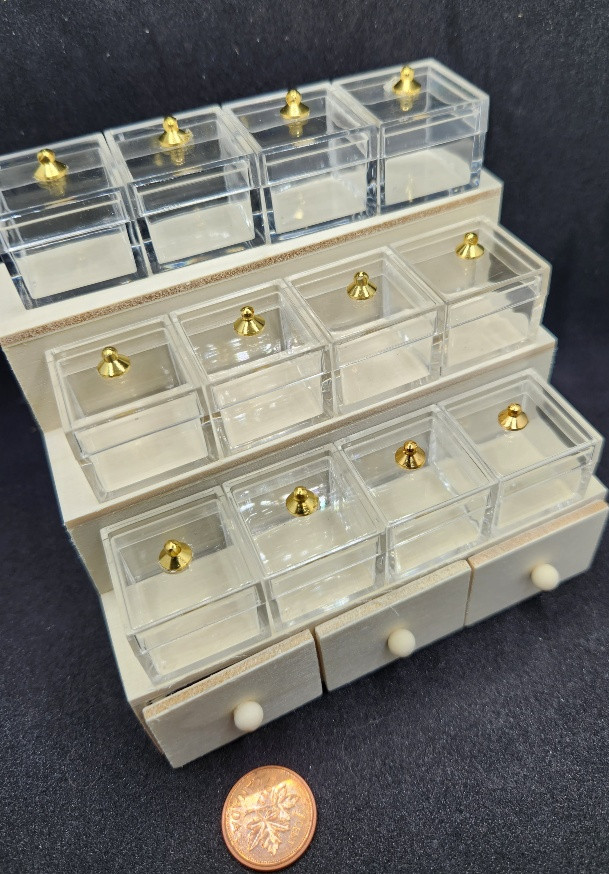 Miniature 1/12 Scale Display Stand with 12 Acrylic Boxes - Grandpa's ...