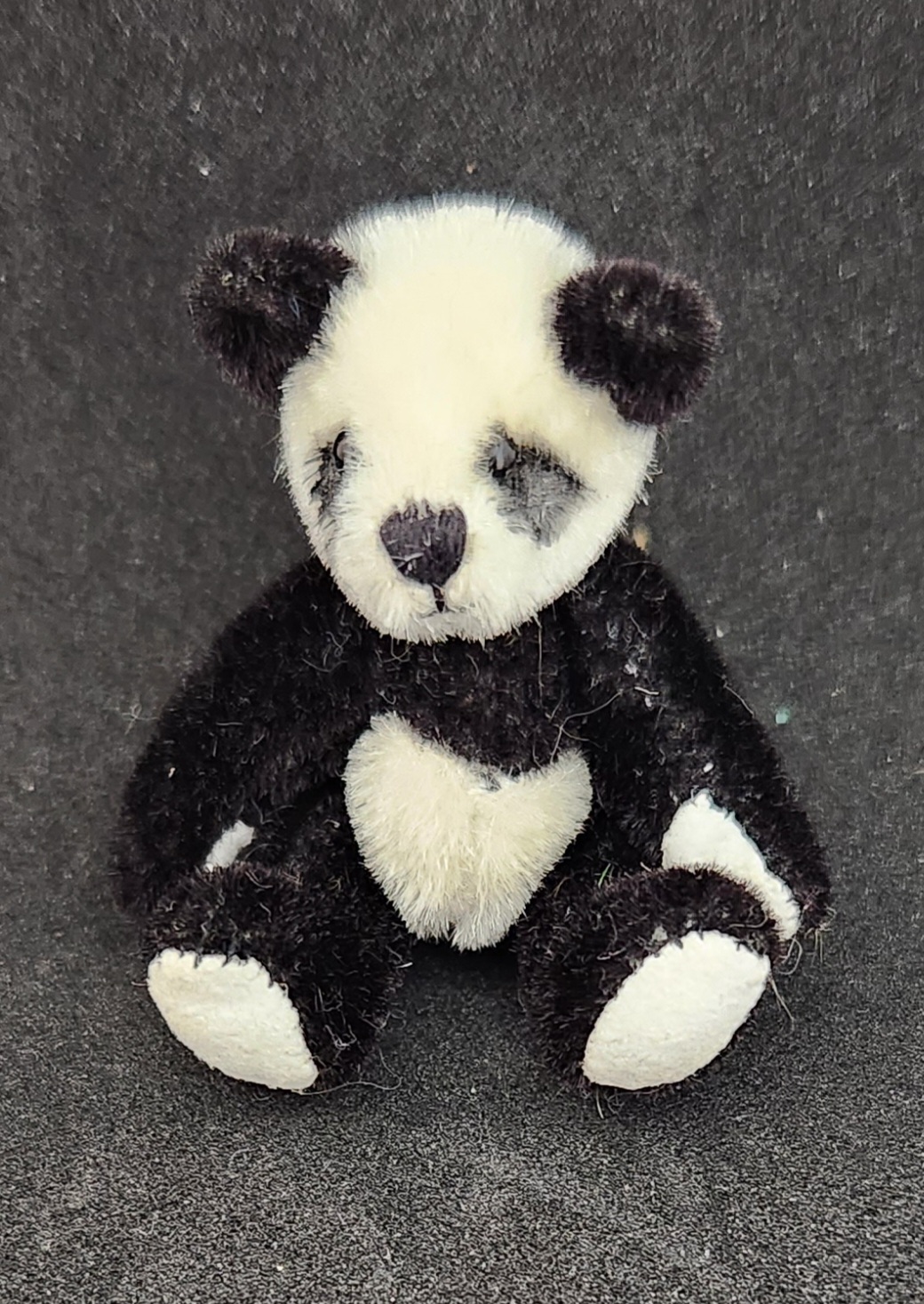Miniature Teddy Bear, Panda, Jointed, 2 1/8" high - Grandpa's Doll House
