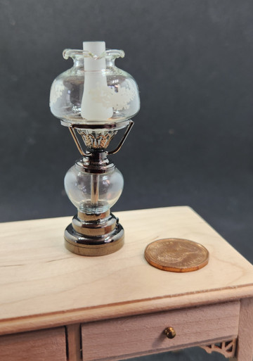 1/12 Scale Miniature LED Battery Powered Table Lamp - Grandpa's Doll House