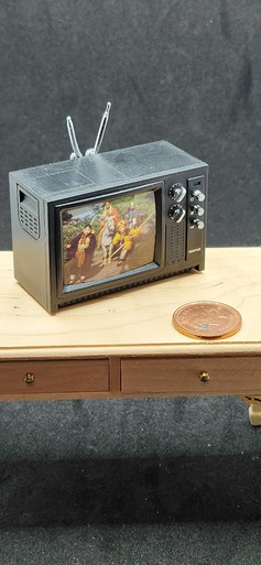 1/12 Scale Miniature Television - Grandpa's Doll House