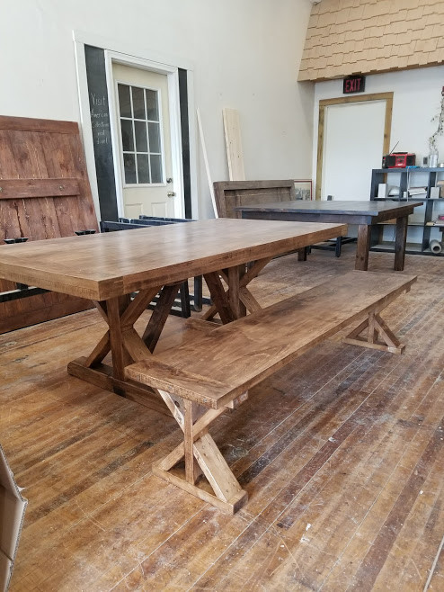 X-Base Trestle Bench - Barn & Beam Customizable Tables