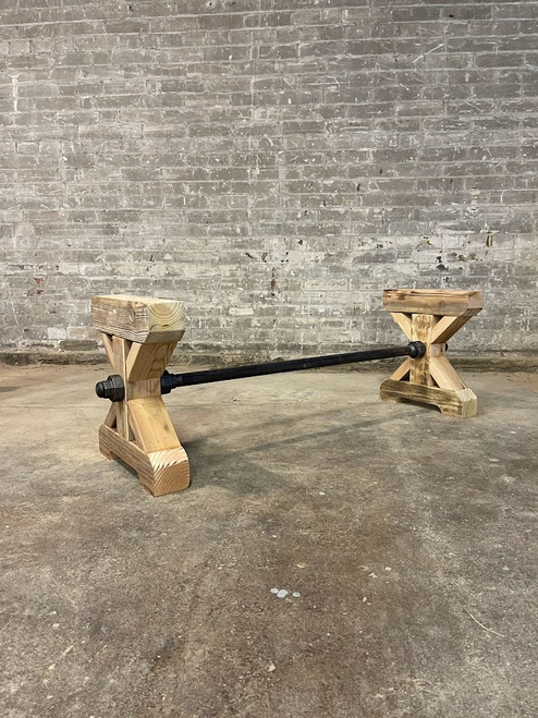 Reclaimed X-Base Iron Rail Bench Base | Industrial Chic For Your DIY ...