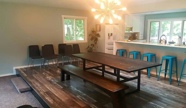 Hand-Welded Metal Base Table - Barn and Beam Customizable Tables