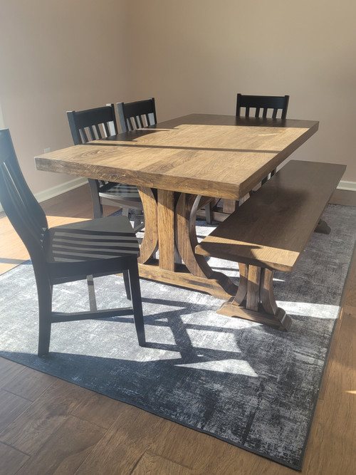 Crescent Dining Table - Modern Style Wood Base | Custom Sizes & Colors ...