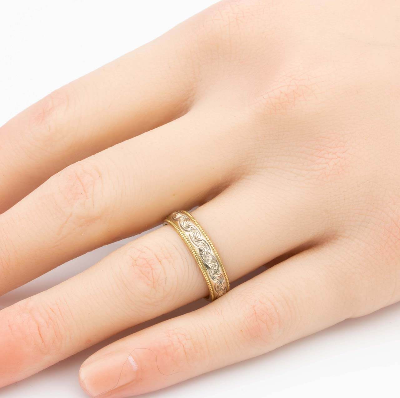 Second Hand 18ct 2 Colour Gold Wedding Ring | RH Jewellers