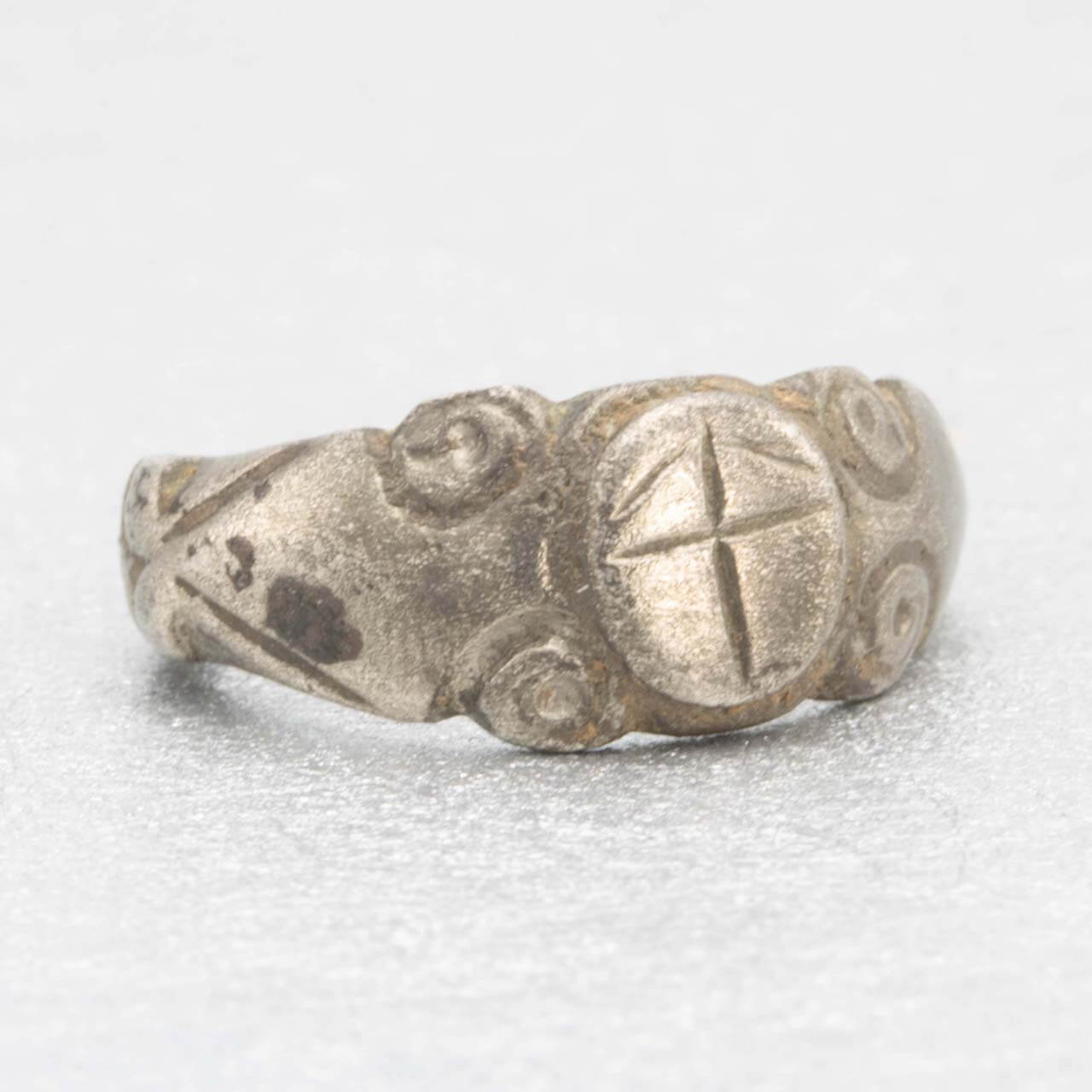 Ancient Roman Silver Ring with Cross | RH Jewellers