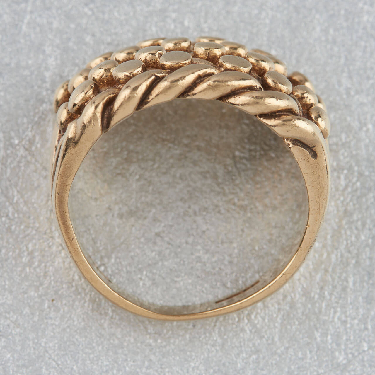 Second Hand 9ct Gold 4 Row Wide Keeper Ring | RH Jewellers