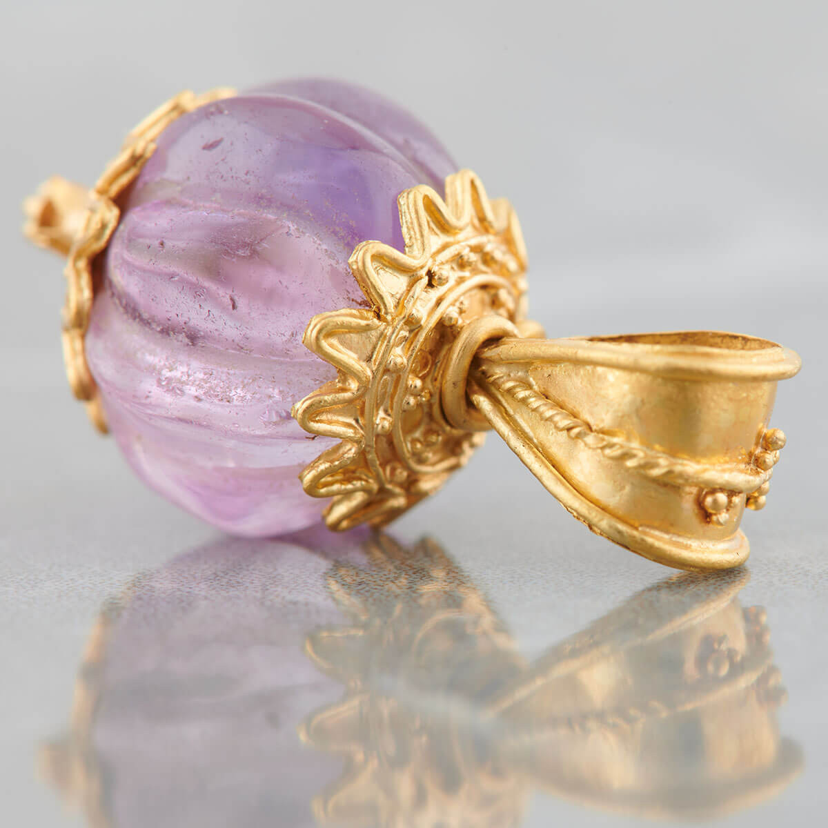 Ancient Greek Gold & Amethyst Pendant | RH Jewellers