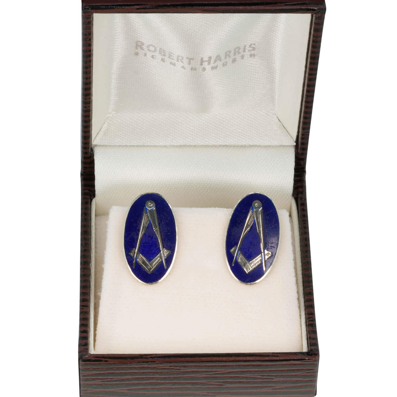 Second Hand Gold & Enamel Masonic Cufflinks | RH Jewellers