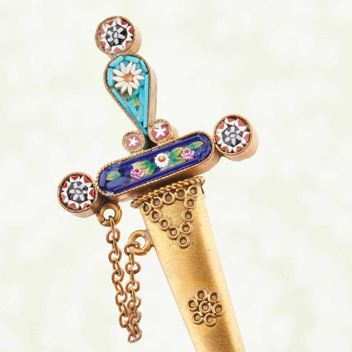 Antique Micro Mosaic Sword Brooch | RH Jewellers