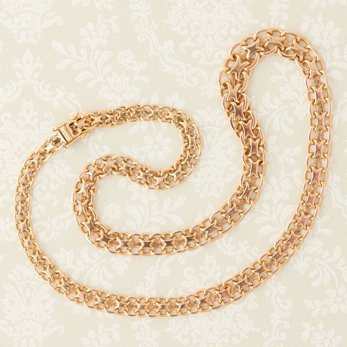 Second Hand 18ct Gold 16” Twin Curb Chain | RH Jewellers