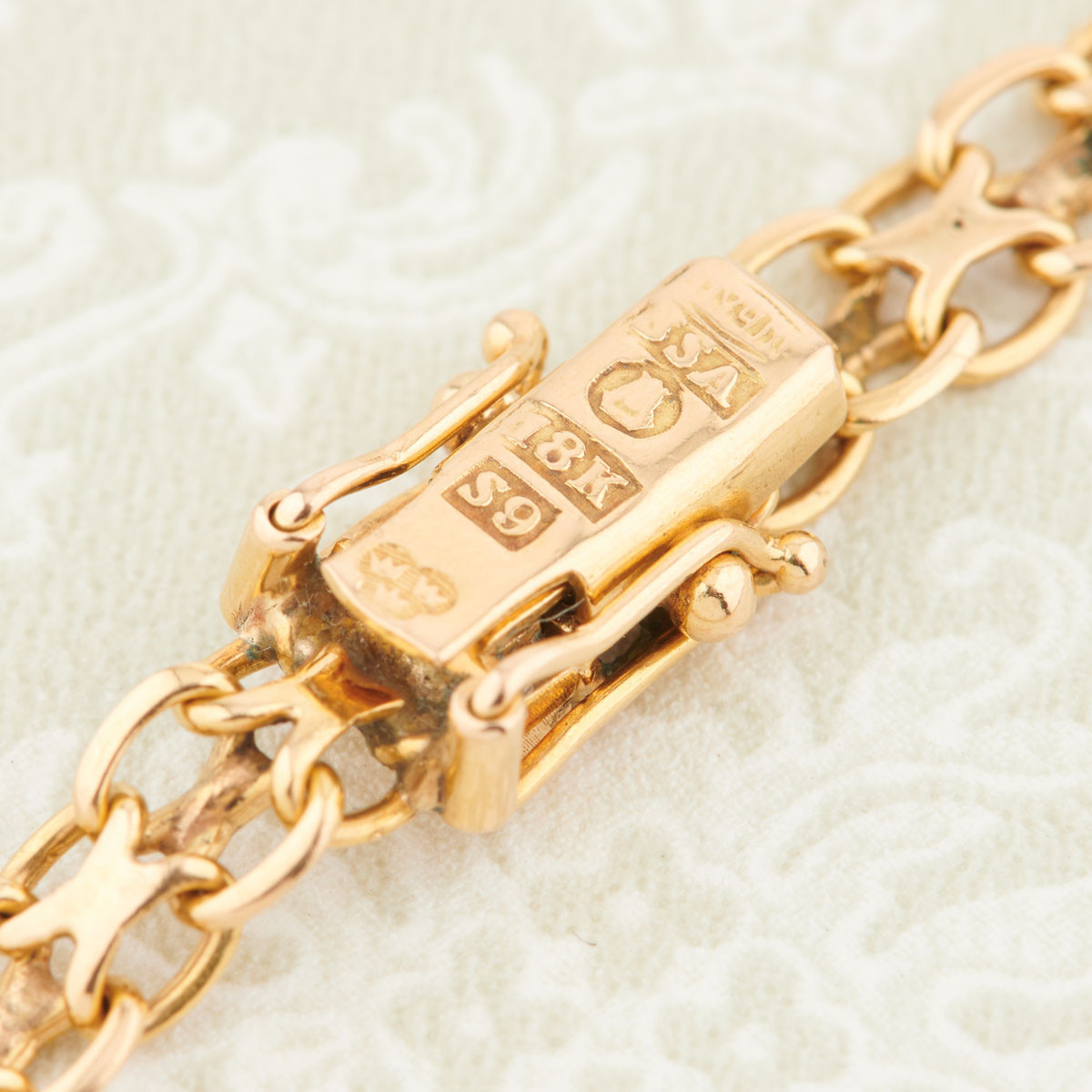 Second Hand 18ct Gold 16” Twin Curb Chain | RH Jewellers