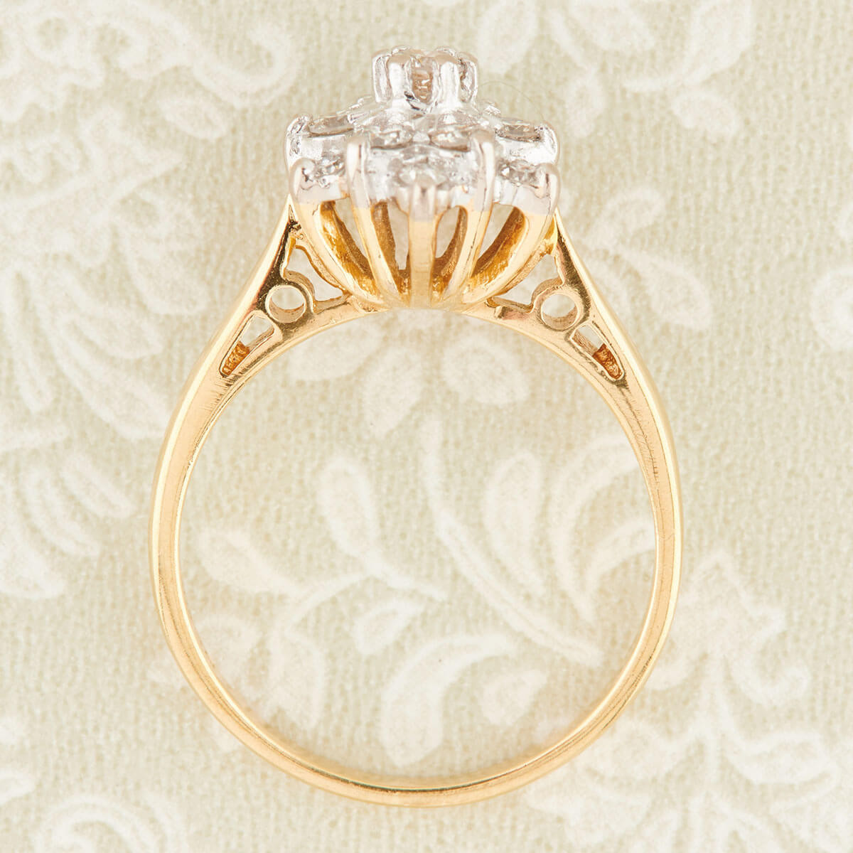 Second Hand 18ct Gold Diamond Cluster Ring | RH Jewellers