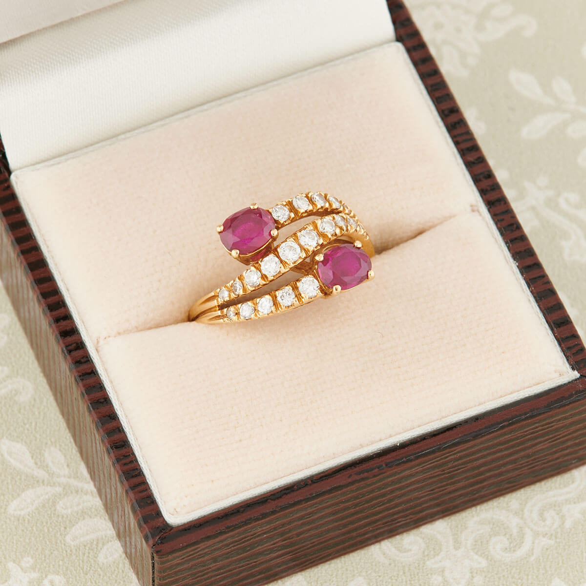 Second Hand Gold Ruby & Diamond Snake Ring | RH Jewellers