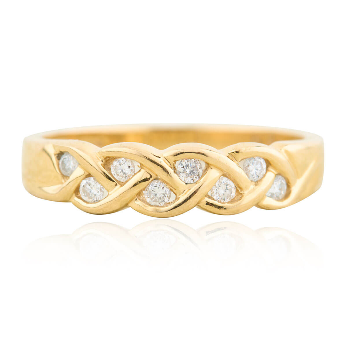 Second Hand Gold Eternal Bow Diamond Ring | RH Jewellers