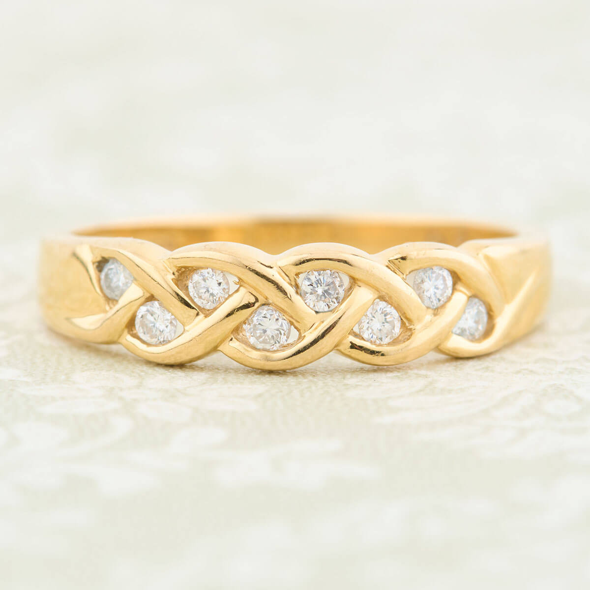 Second Hand Gold Eternal Bow Diamond Ring | RH Jewellers