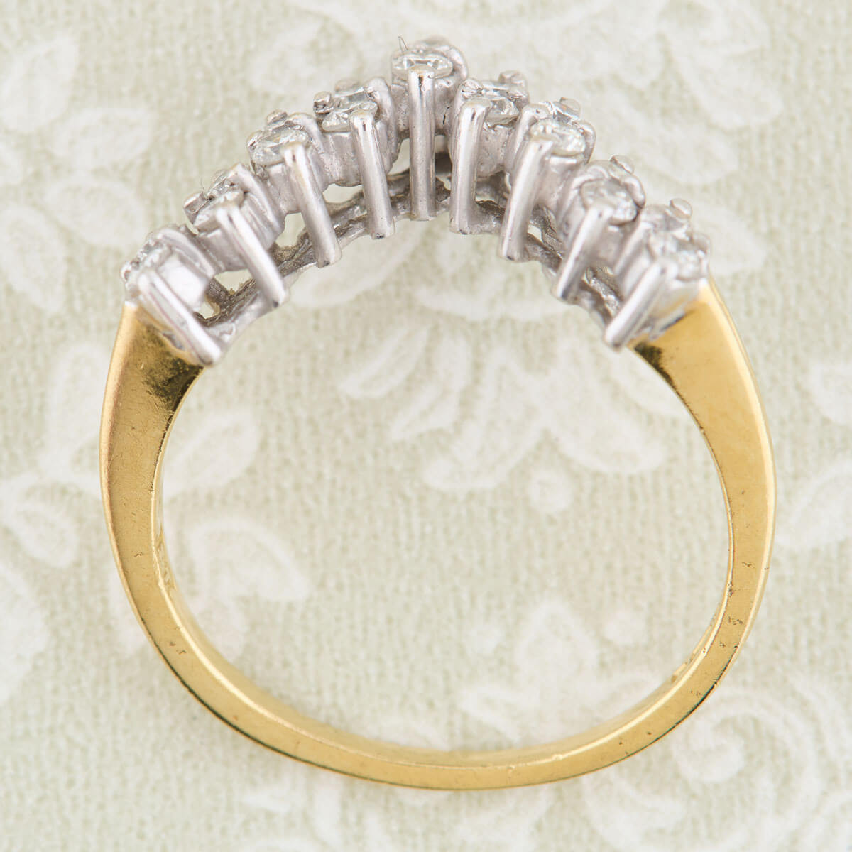 Second Hand 18ct Gold Diamond Wishbone Ring | RH Jewellers