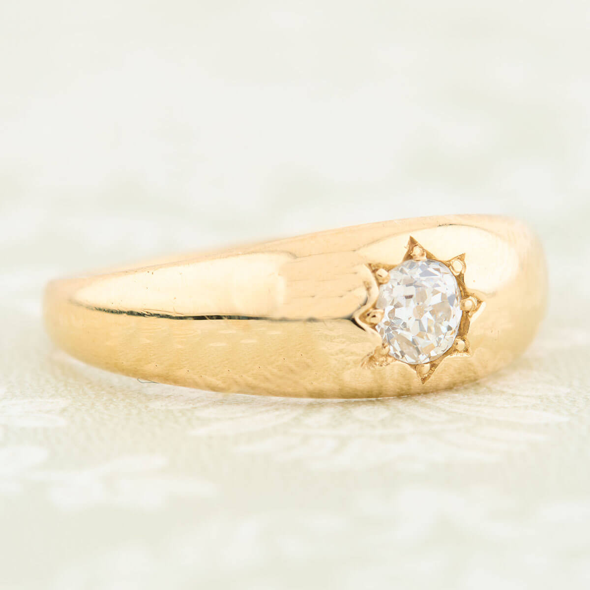 Antique 18ct Gold Diamond Gypsy Ring | RH Jewellers
