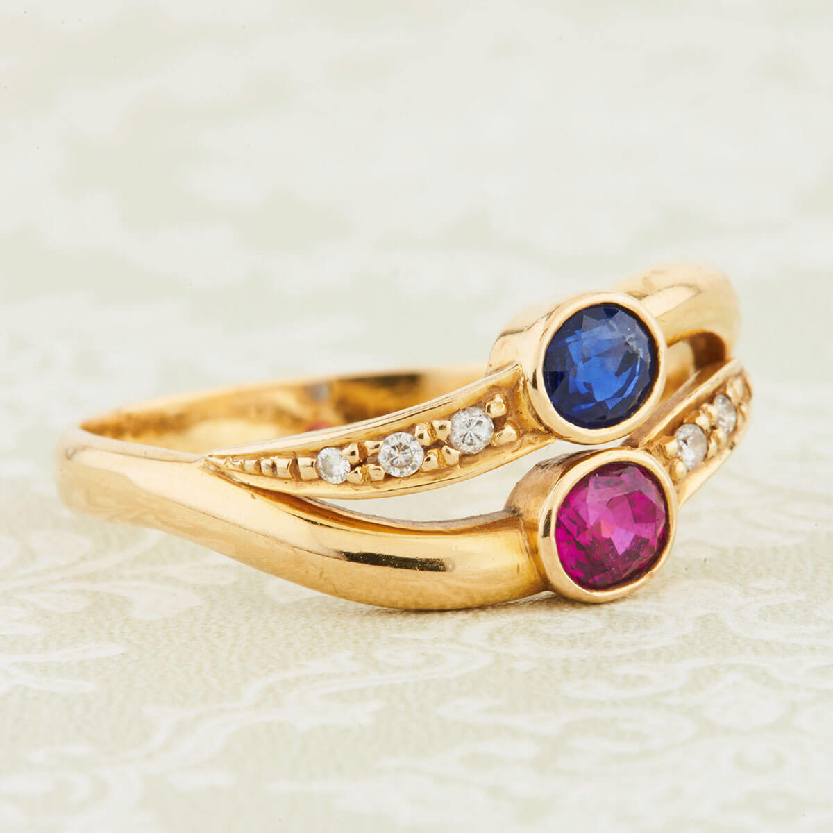 Second Hand Ruby, Sapphire & Diamond Ring | RH Jewellers