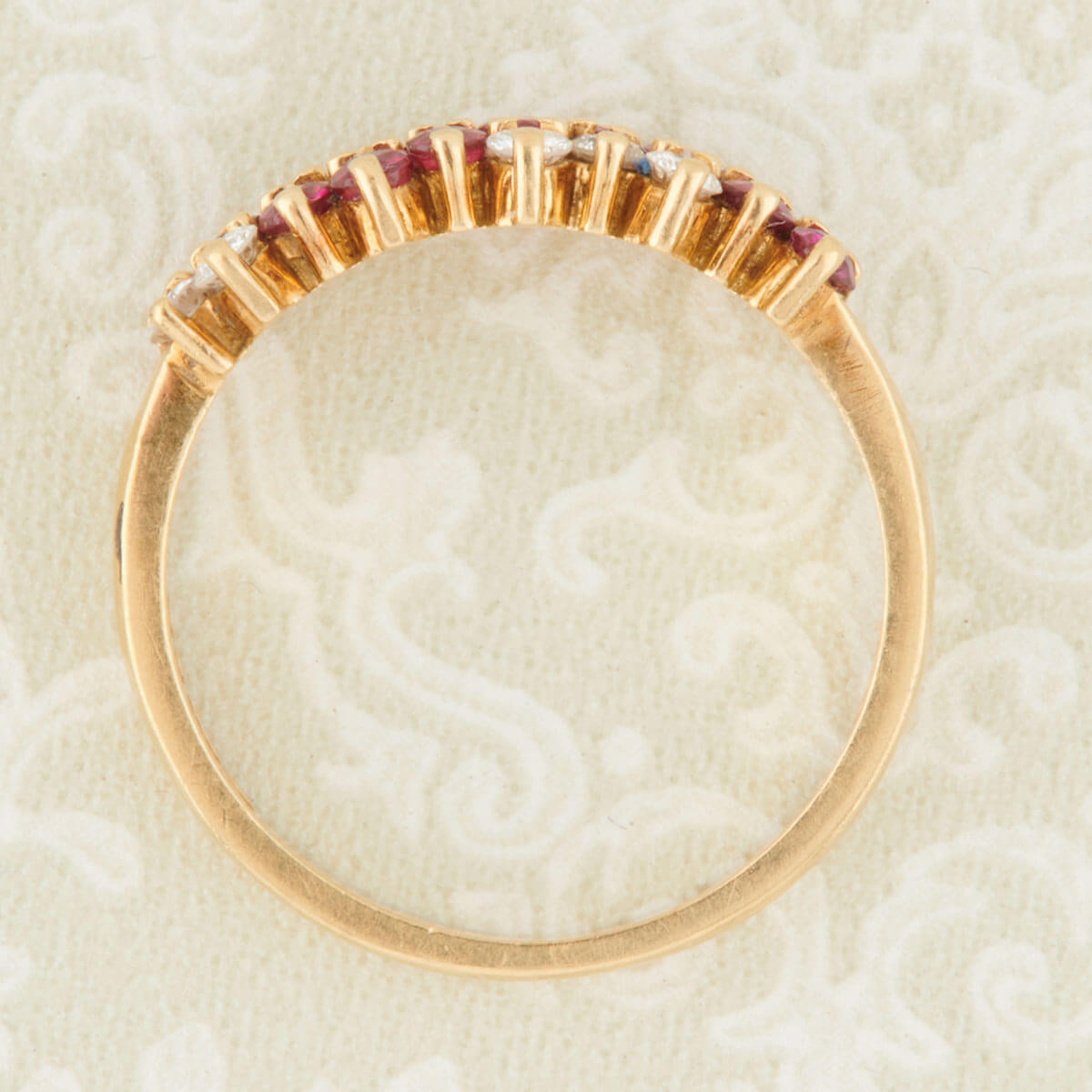 Second Hand Ruby & Diamond Zigzag Eternity Ring | RH Jewellers