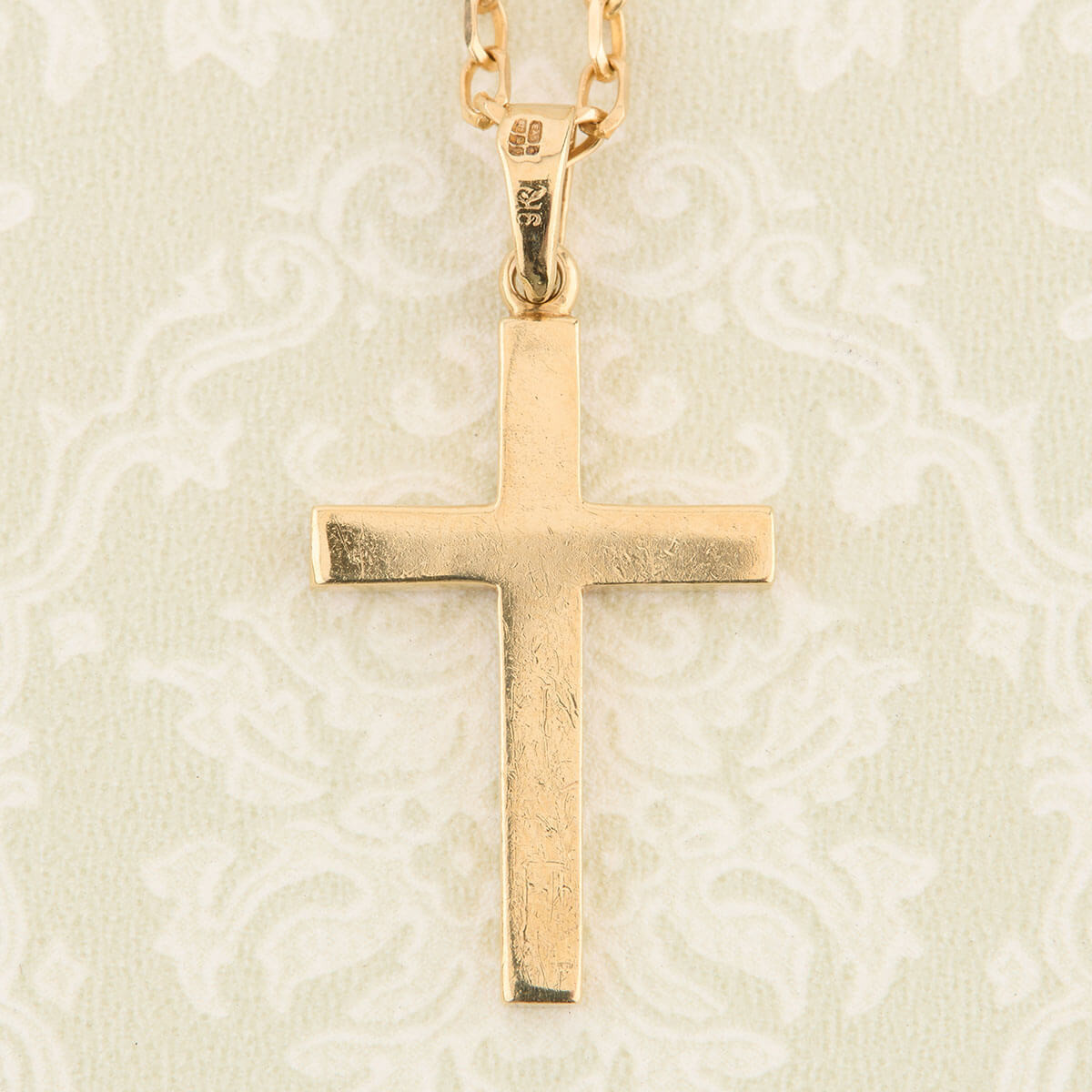 Second Hand 9ct Gold Cross Pendant with Chain | RH Jewellers