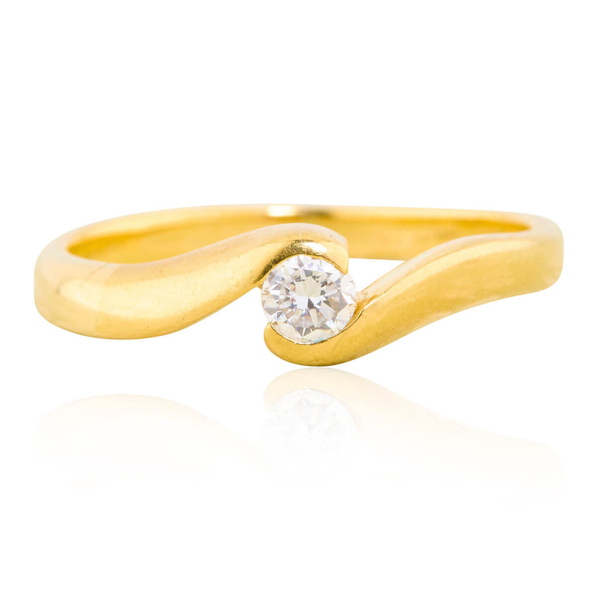 Second Hand Diamond Solitaire Twist Ring | RH Jewellers