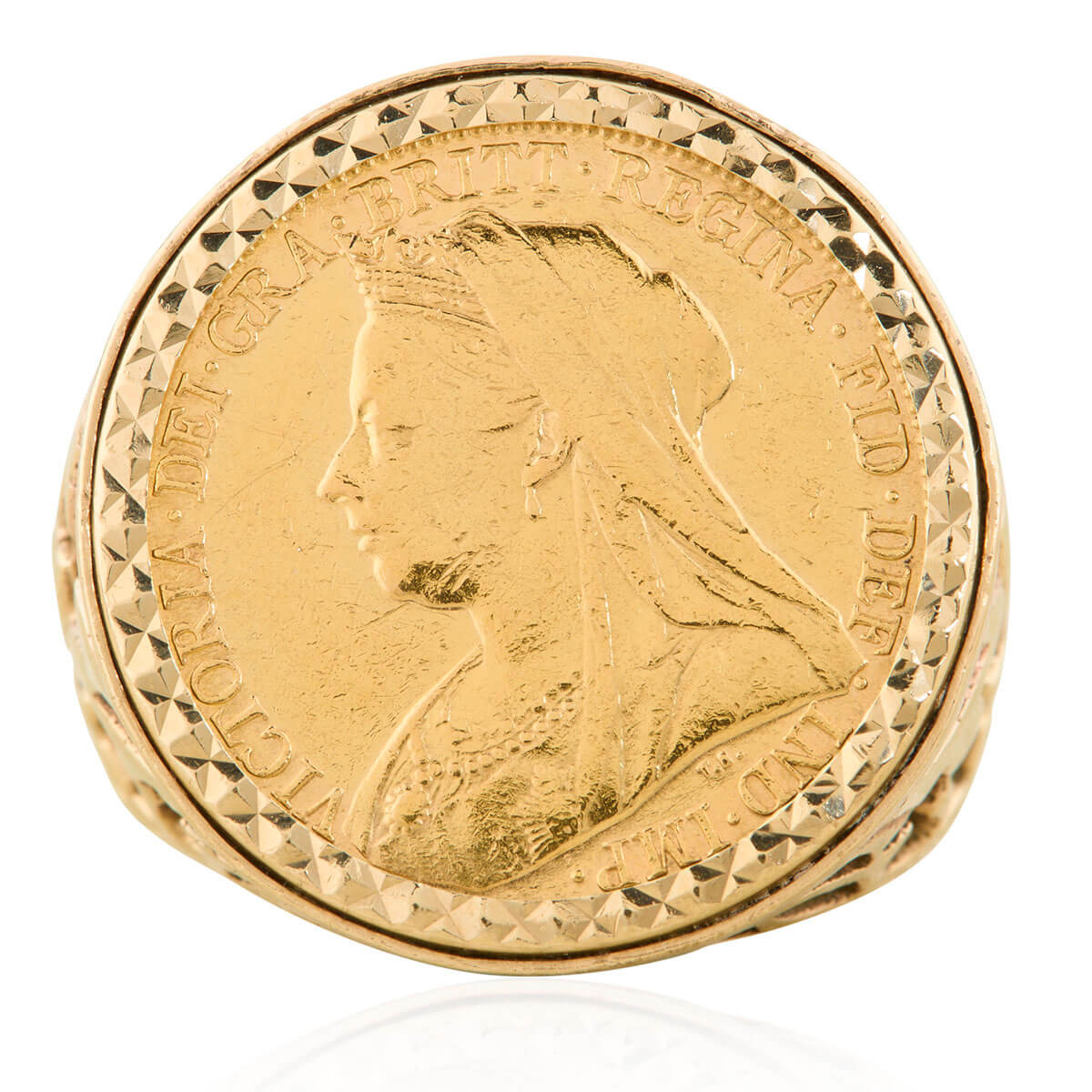Second Hand 9ct Gold Sovereign Ring – 1892 | RH Jewellers