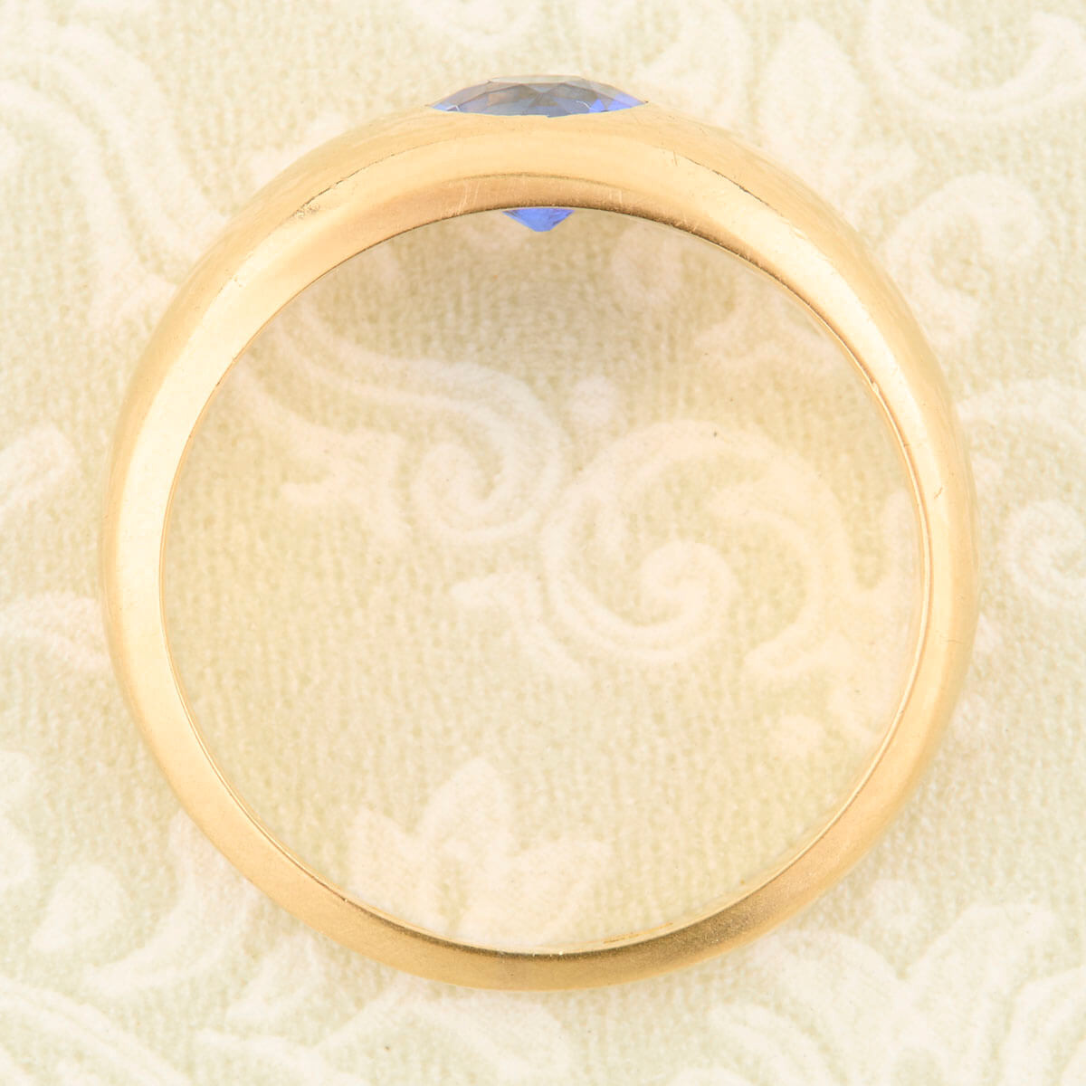 Antique 18ct Gold Simulated Sapphire Gypsy Ring | RH Jewellers