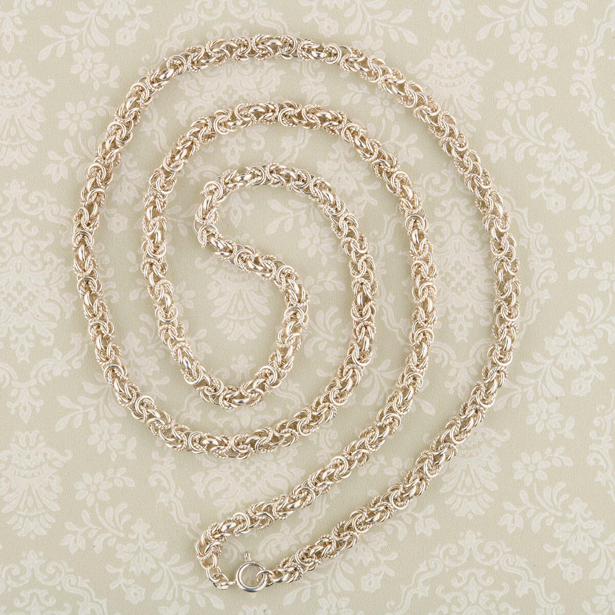 Second Hand 32” Silver Heavy Byzantine Chain | RH Jewellers