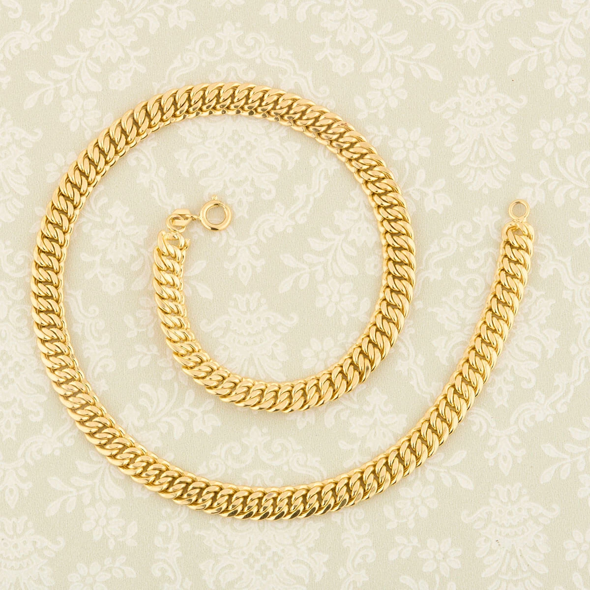Second Hand 18ct Gold 15” Double Curb Choker | RH Jewellers