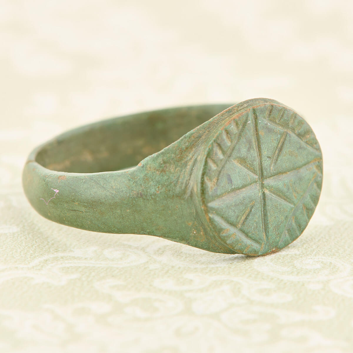 Medieval Bronze Signet Ring with Star Design | RH Jewellers