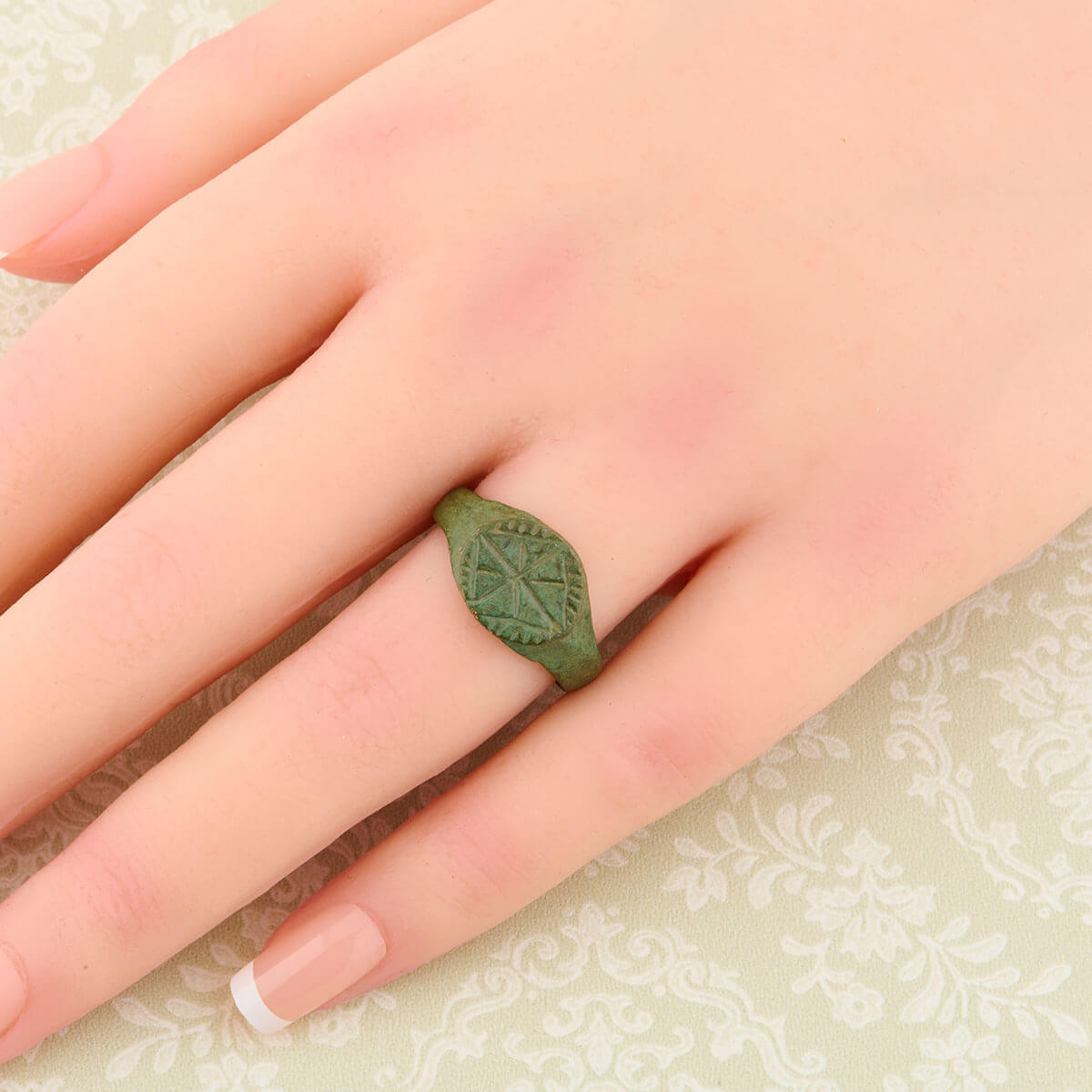 Medieval Bronze Signet Ring with Star Design | RH Jewellers