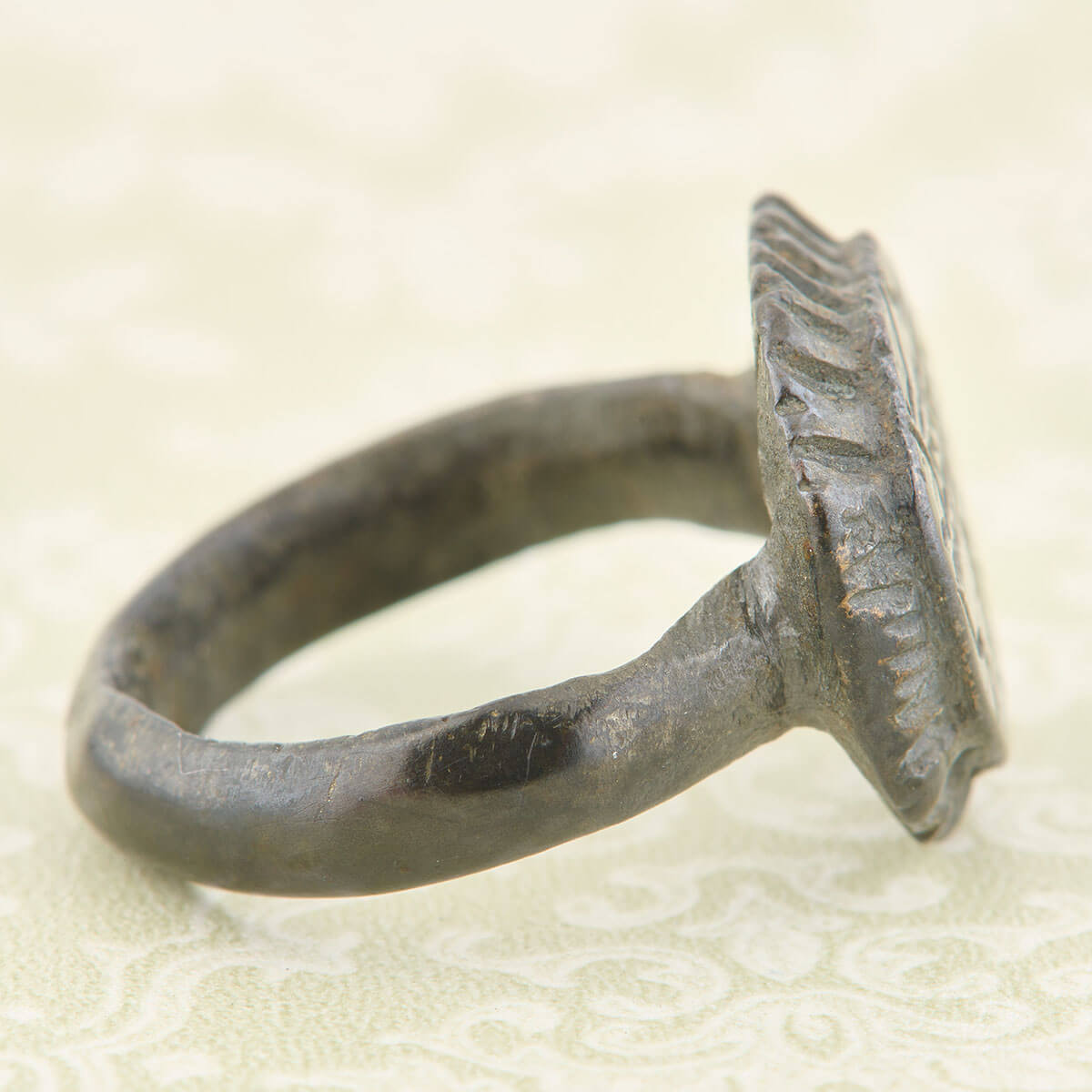 Late Medieval Bronze Ship Design Signet Ring | RH Jewellers