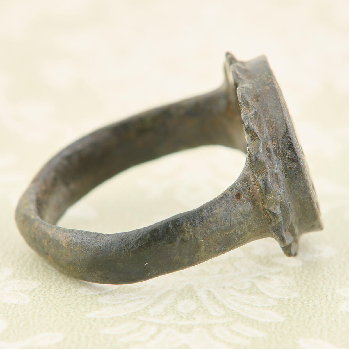 Late Medieval Bronze Signet Ring with Waves | RH Jewellers