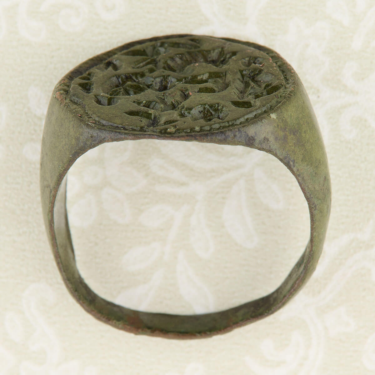 Medieval Oval Bronze Signet Ring with Crest | RH Jewellers