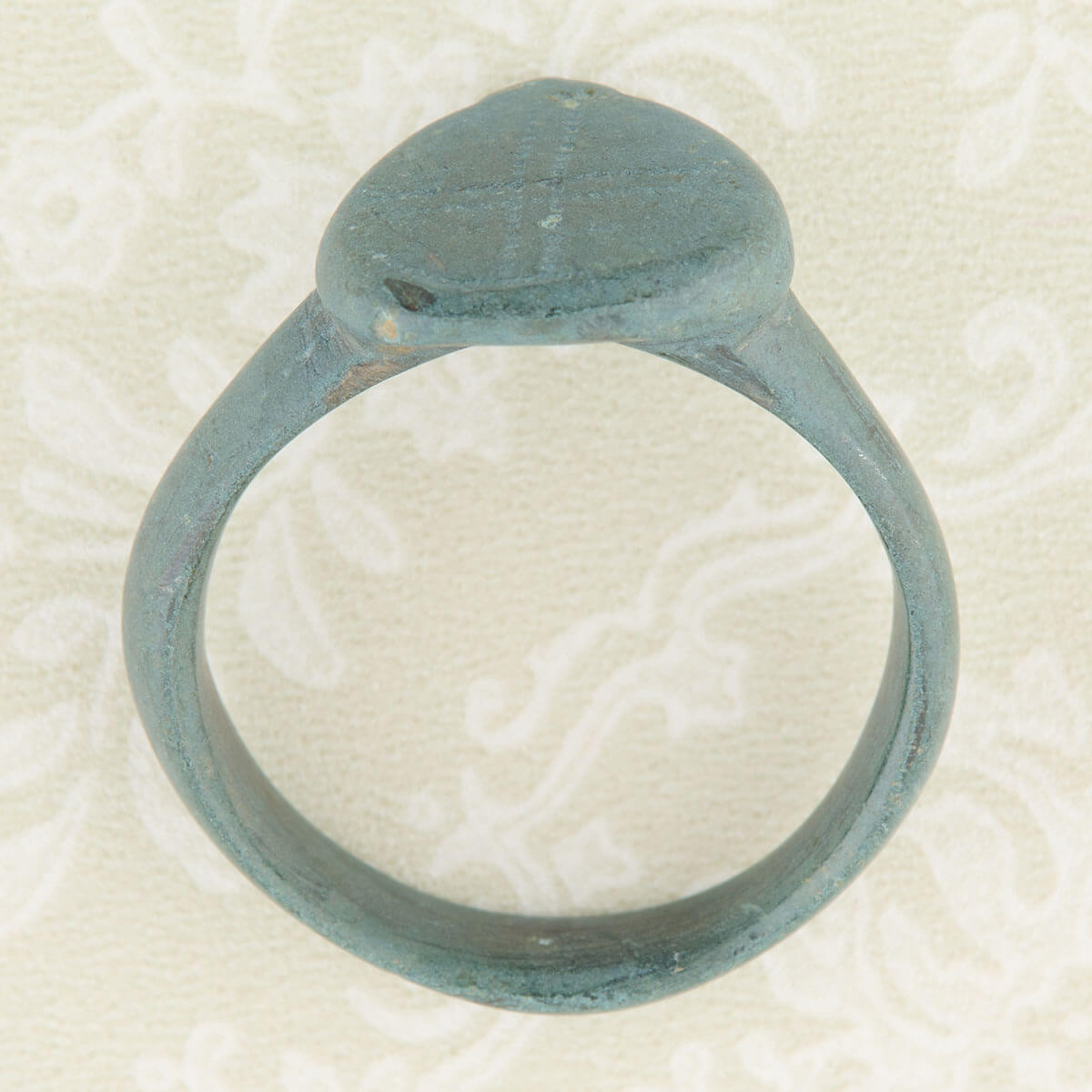 Medieval Bronze Shield Signet Ring with Cross | RH Jewellers