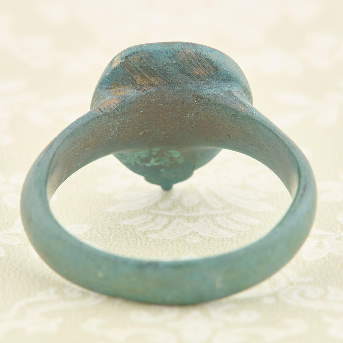 Medieval Bronze Shield Signet Ring with Cross | RH Jewellers